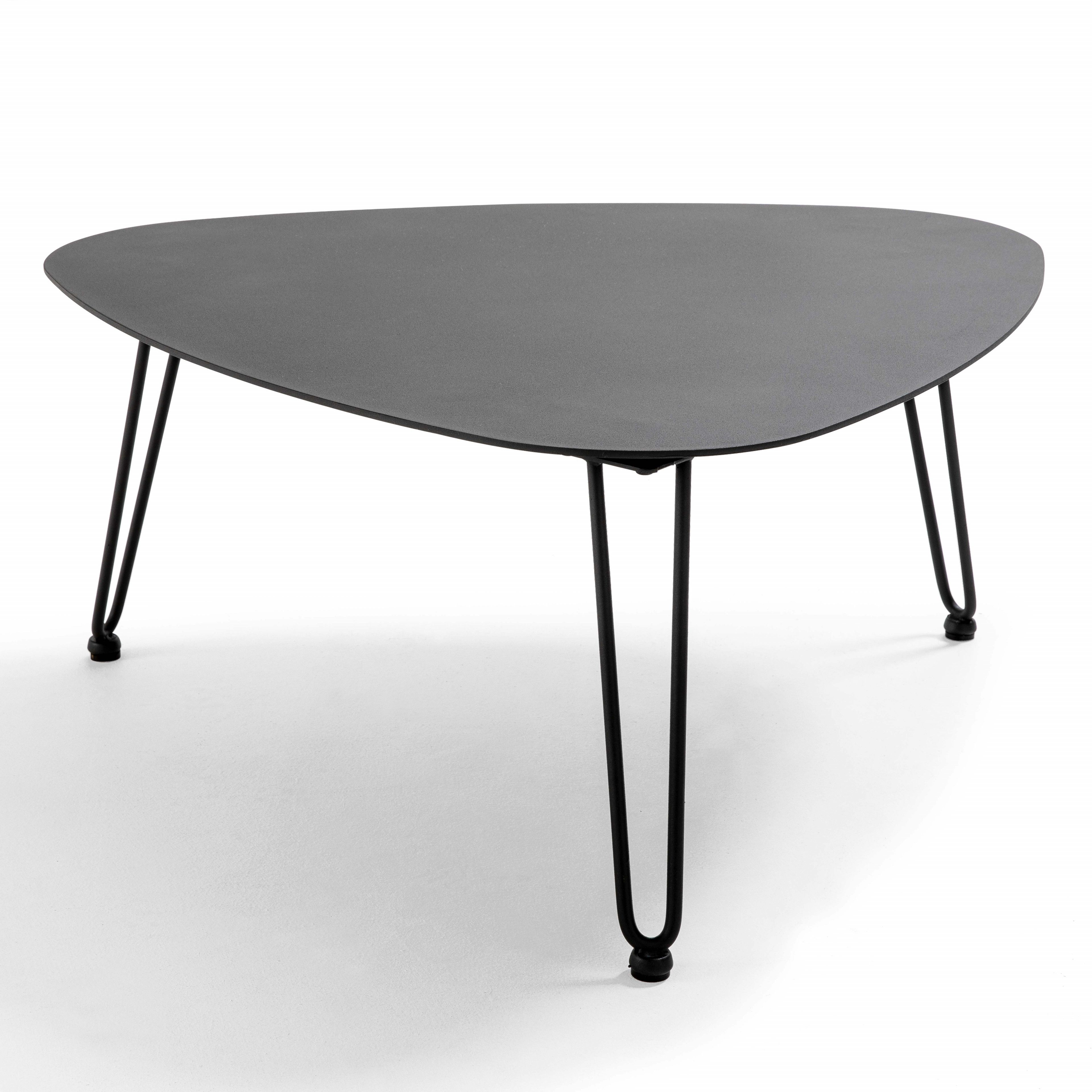 Table basse en métal triangulaire 76x74 cm | Oviala