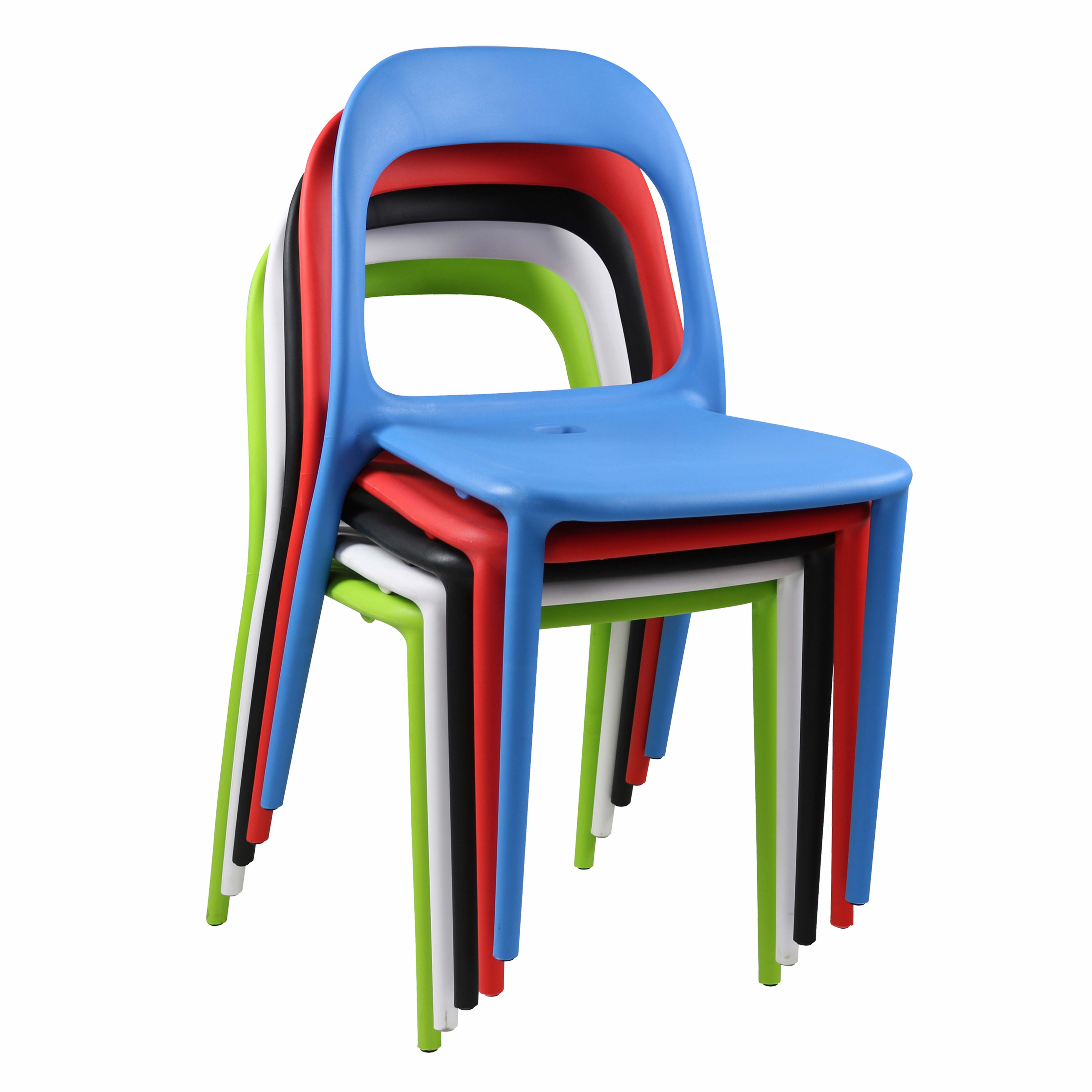 4 chaises de jardin empilables en plastique | Oviala