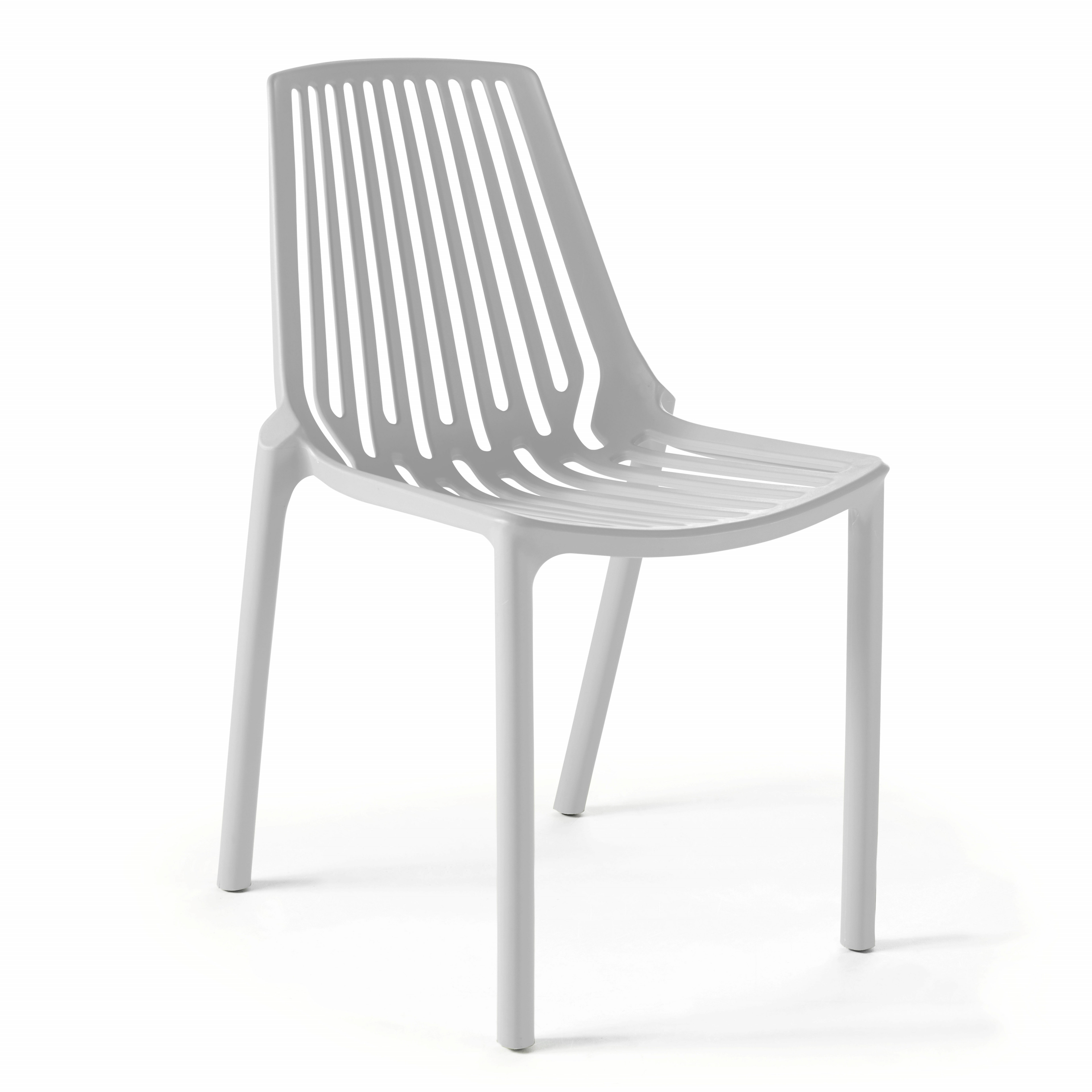 Lot de 4 chaises de jardin en plastique design et robuste | Oviala