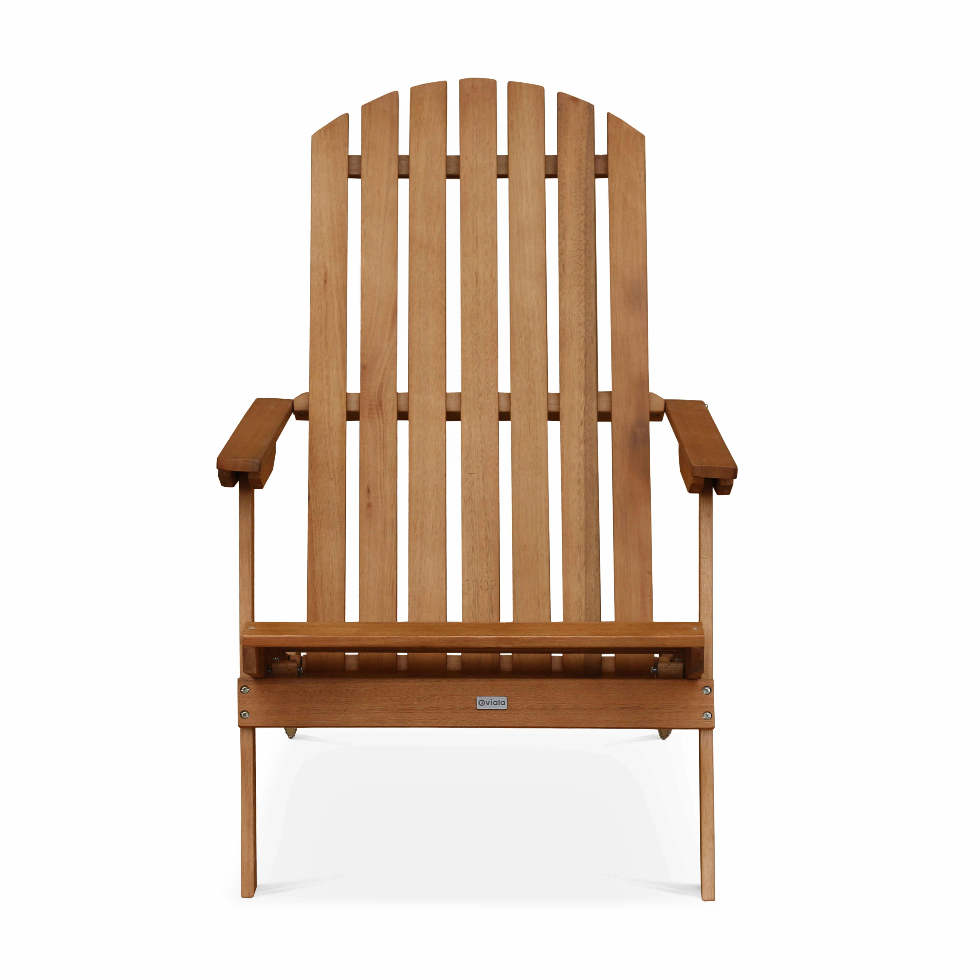 Fauteuil relax pliant inclinable en bois d'eucalyptus FSC | Oviala