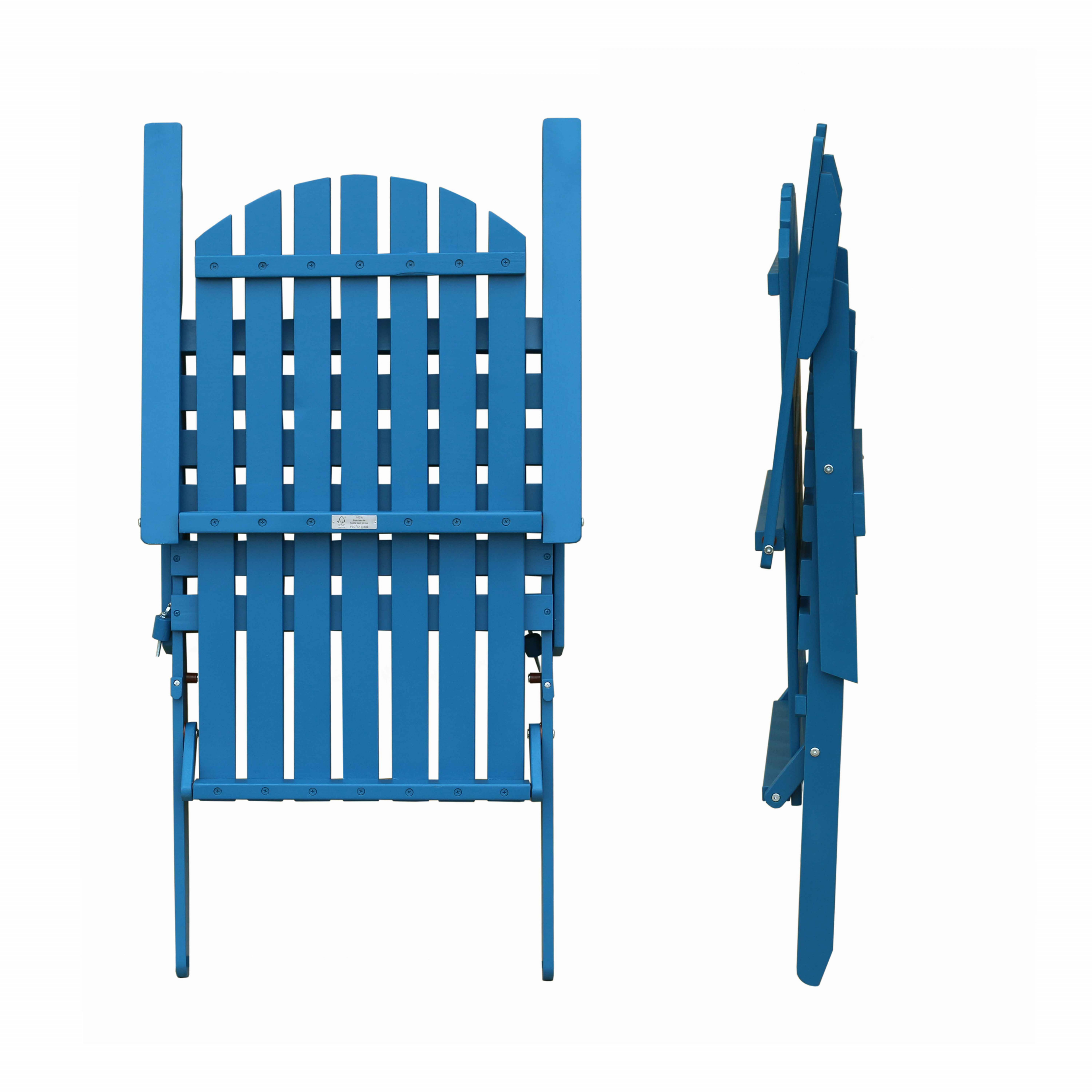 Fauteuil relax pliant inclinable en bois d'eucalyptus FSC | Oviala