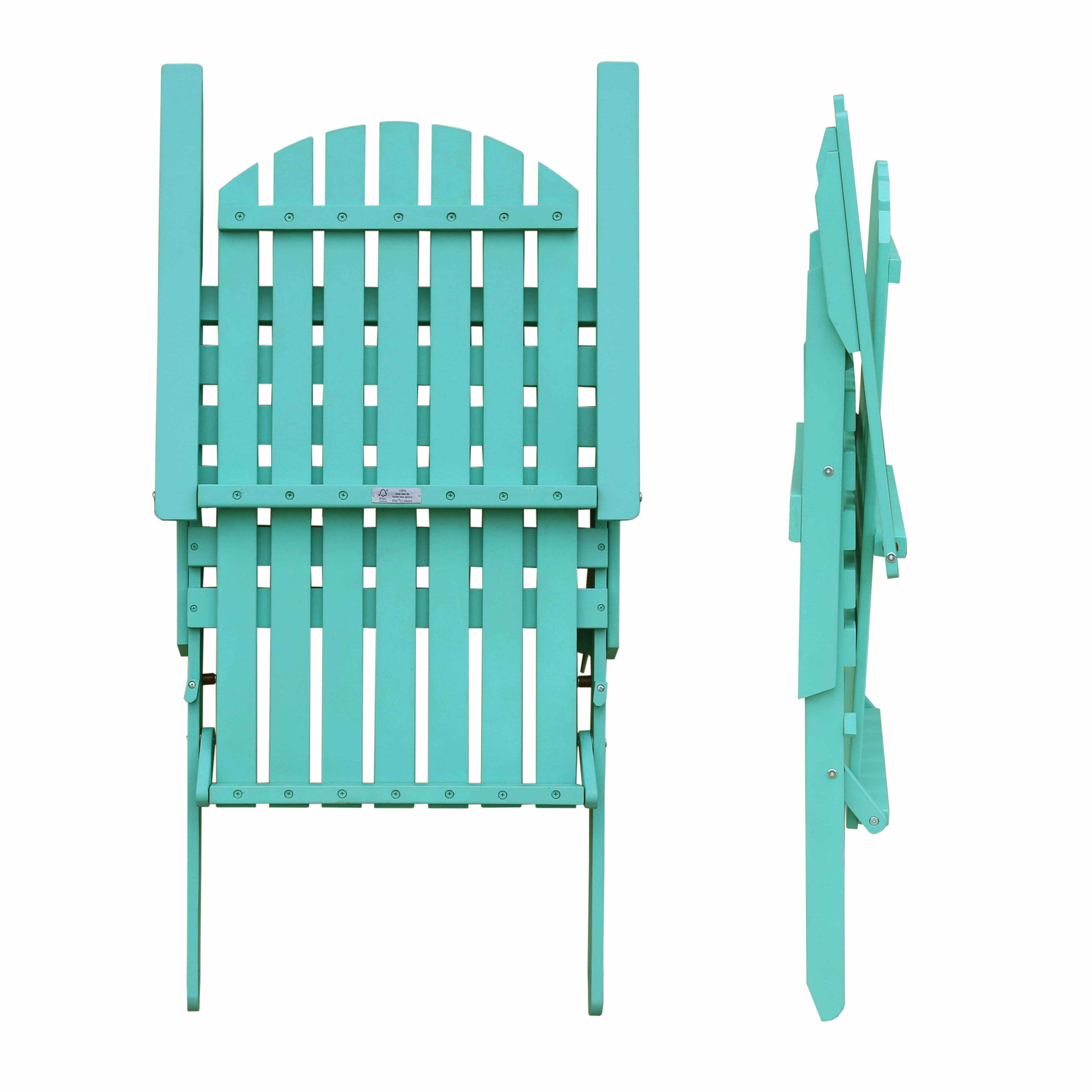 Fauteuil relax pliant inclinable en bois d'eucalyptus FSC® | Oviala