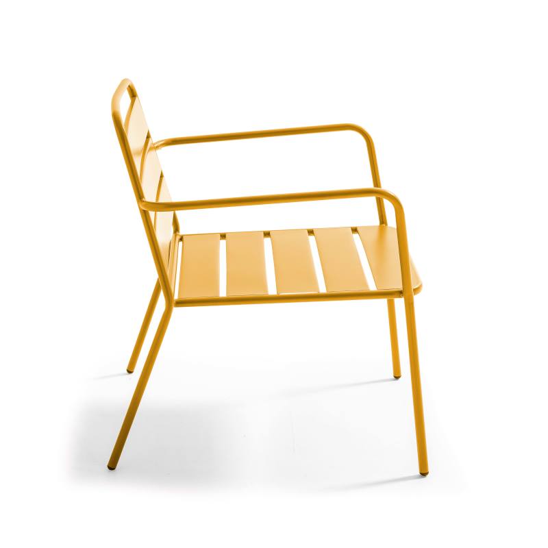 Fauteuil de jardin bas en métal | Oviala