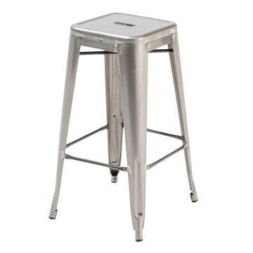 Tabouret de bar en métal brillant style vintage anti U.V | Oviala