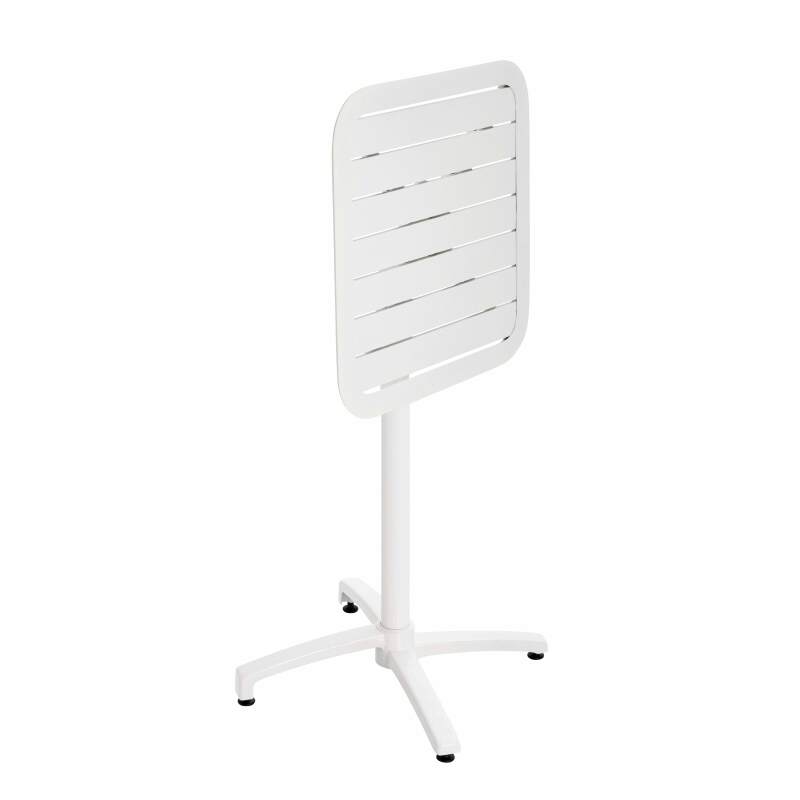 Table haute 60x60 cm inclinable et 2 chaises hautes en aluminium | Oviala